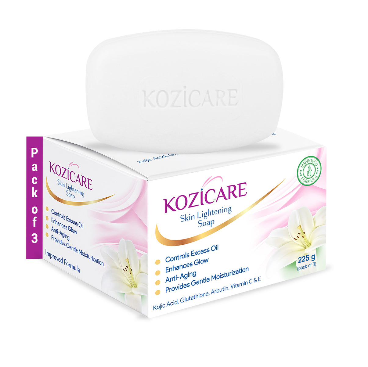 Kozicare Kojic Acid Soap Bar | Glutathione Soap | Soaps For Bath | Bat