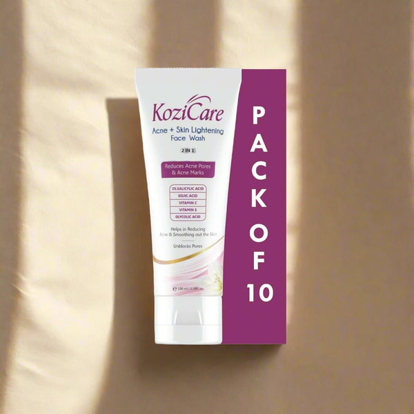 Kozicare Acne + Skin Lightening Face Wash 2 in 1 Enriched with Kojic A
